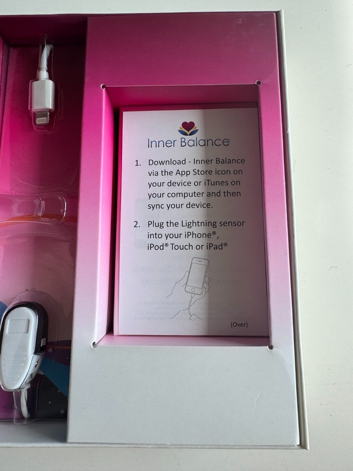 HeartMath Inner Balance Lightning Wired Sensor for iPhone / iPad HRV ...