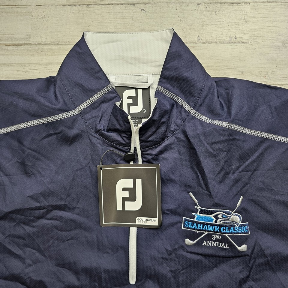 NEW FootJoy Men's Sport Windshirt Short Sleeve LG Seattle Seahawks Golf ...
