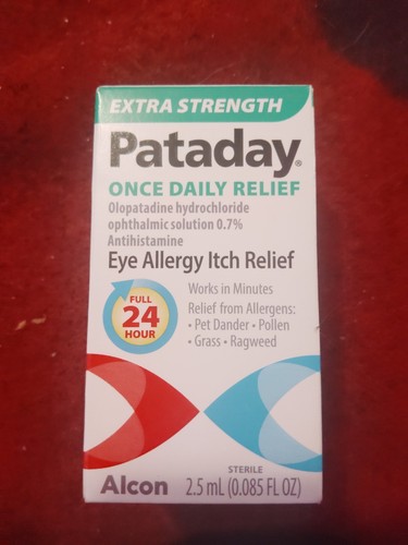 Pataday Extra Strength Once Daily Eye Allergy Relief 2.5 ml. EXP 07/ ...