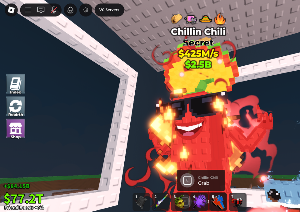 Steal a Brainrot Chillin Chilli 425m's and Los combinasionas 165m's ...