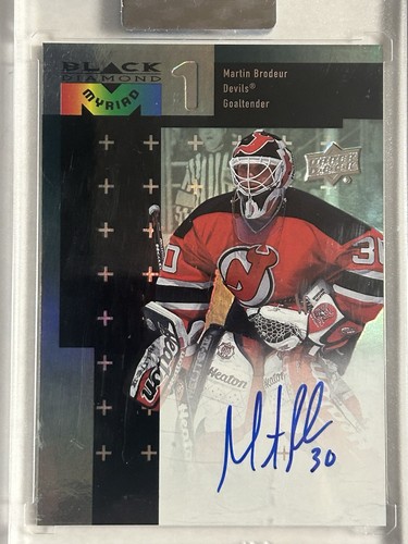 2023-24 Upper Deck Clear Cut Black Myriad Auto Martin Brodeur SP BDM-MB ...