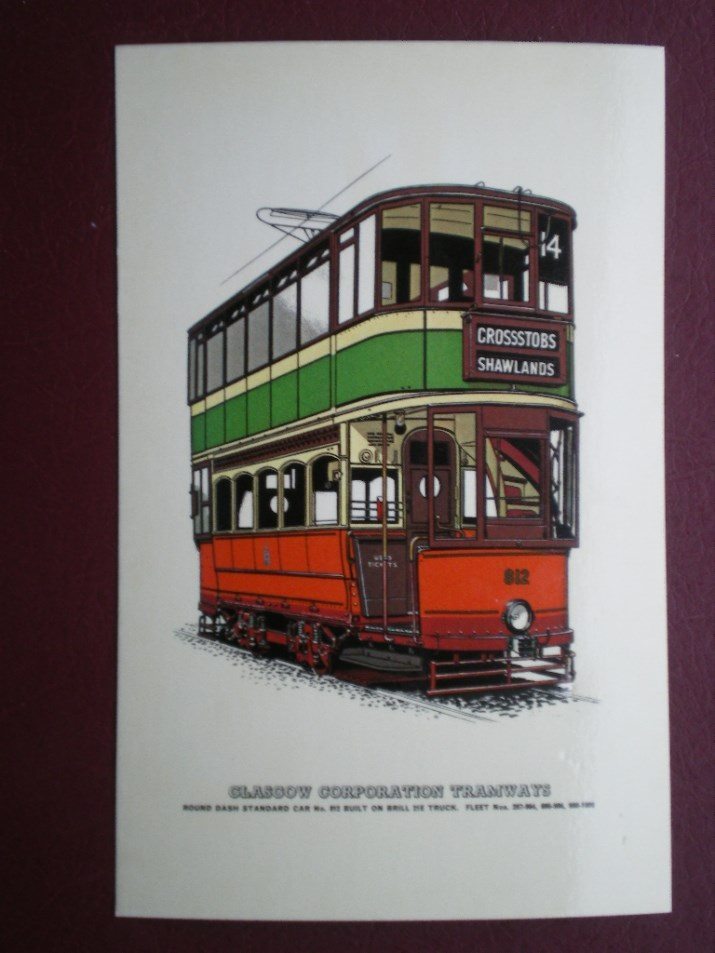 POSTCARD TRAM NO 812 GLASGOW CORPORATION TRAMWAYS | eBay UK