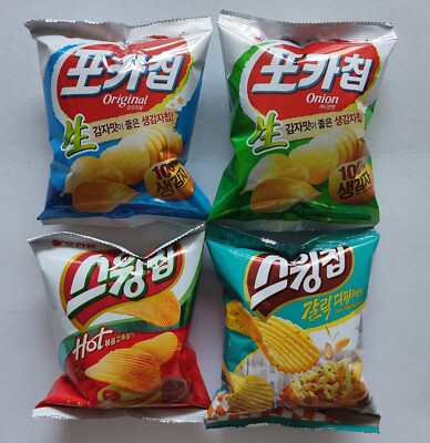 ORION Family Pack Korean Mini Snack 4Pack Collection Pokachip Swingchip ...