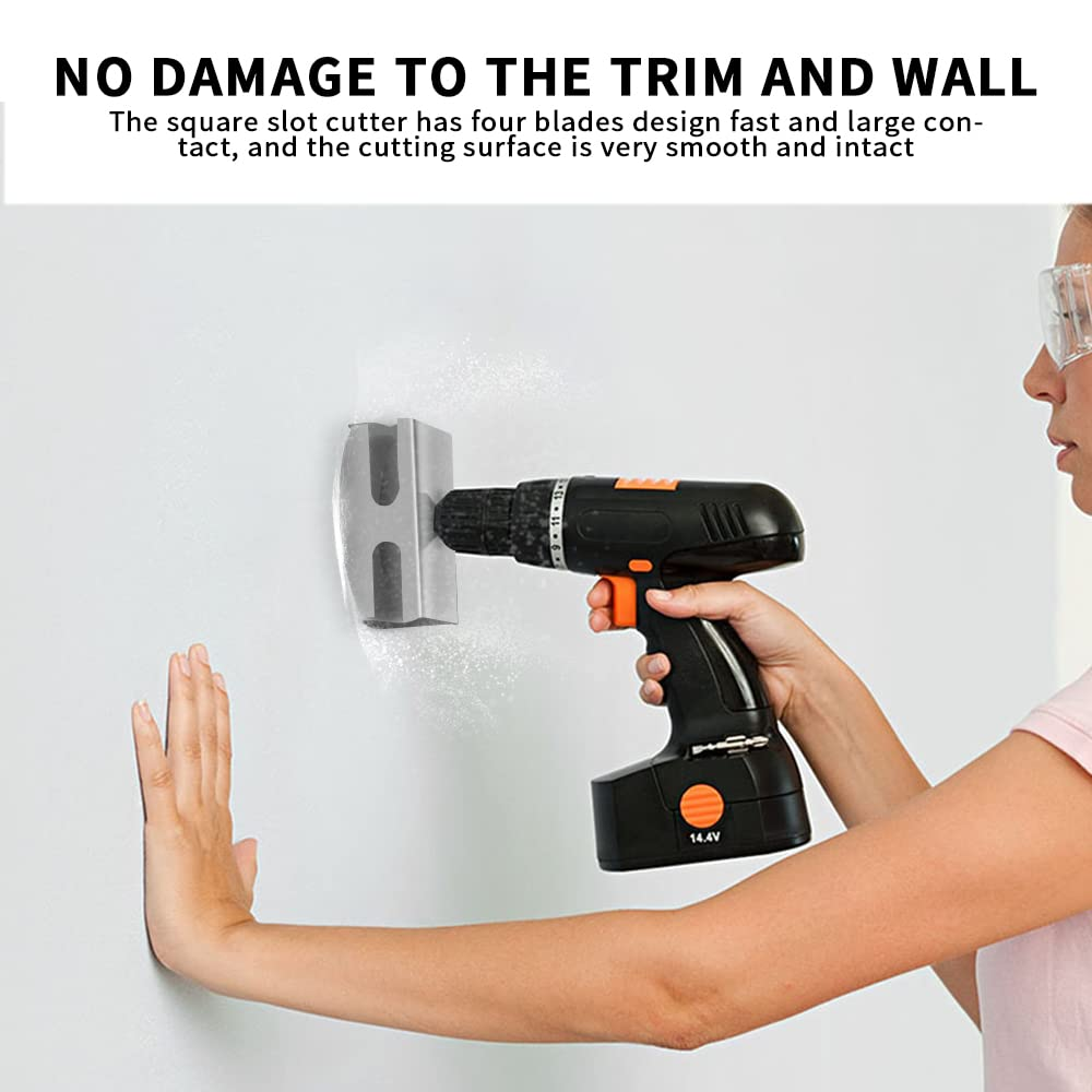 2pcs Stainless Steel Square Cutter for Electrical Box Drywall Outlet ...