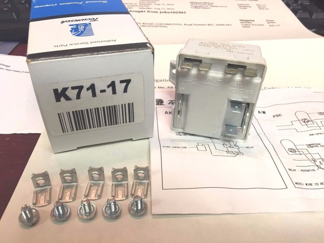 Tecumseh 820ARR3C29 Compressor Start Relay Ge 3arr3-b3a4 HVAC AC for ...