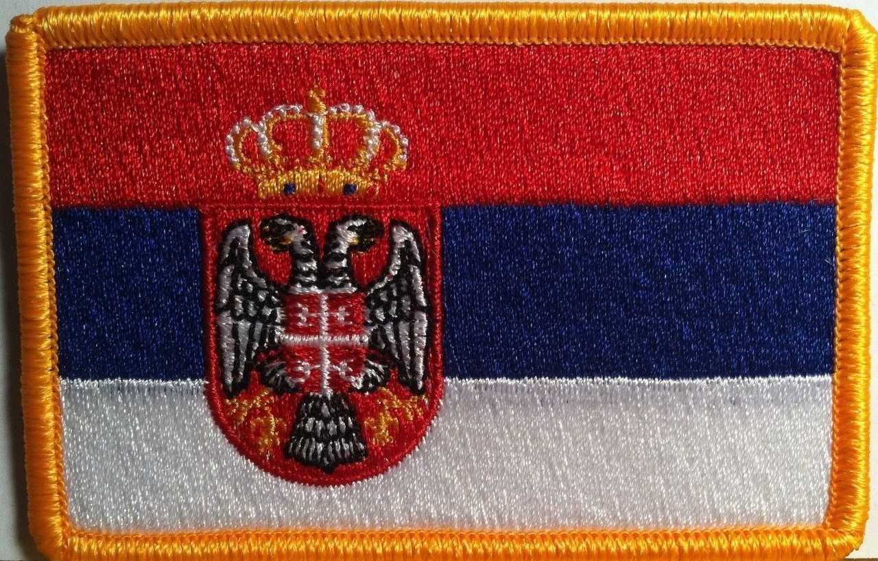 SERBIA Flag Embroidered Iron-On Patch Military Tactical Serbian Emblem ...
