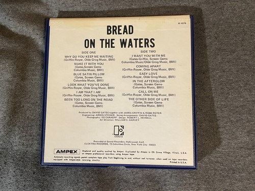 Bread Reel to Reel Tape - On the Waters - 7 1/2 IPS Original Elektra 4 ...