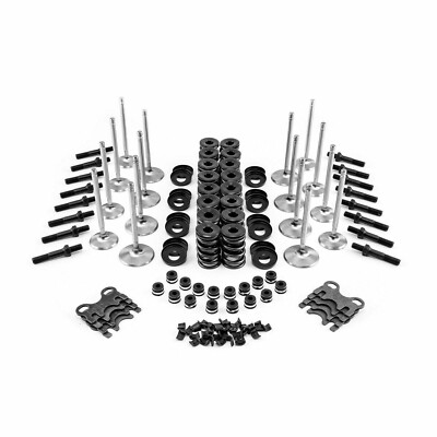 SBC Small Block Chevy 350 Cylinder Heads Build Kit Valves Springs ...