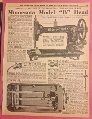 Minnesota Sewing Machine 1908 Sears Roebuck Vintage Advertisement ...