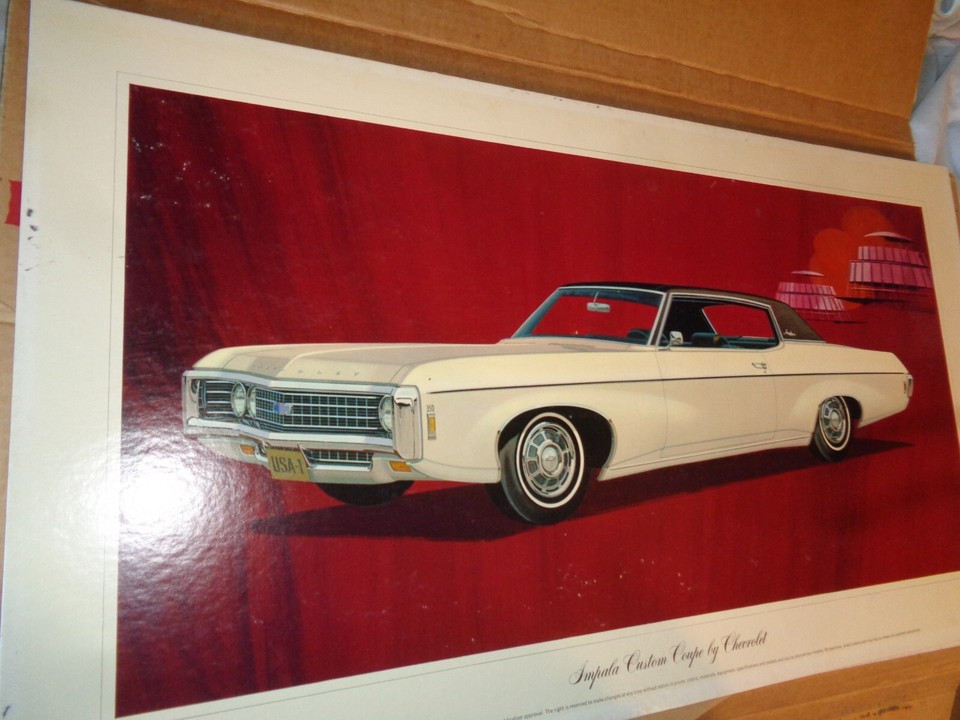 VINTAGE 1969 CHEVROLET IMPALA CUSTOM COUPE DEALERSHIP SHOWROOM ...