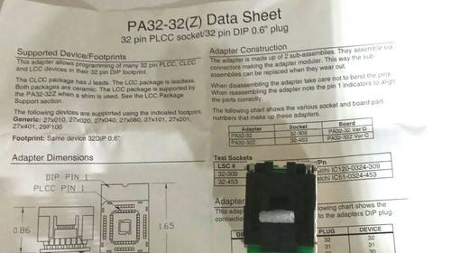1pcs PA32-32Z 32 Pin Plcc Socket /32 Pin Dip 0.6 " Plug Logical Systems ...