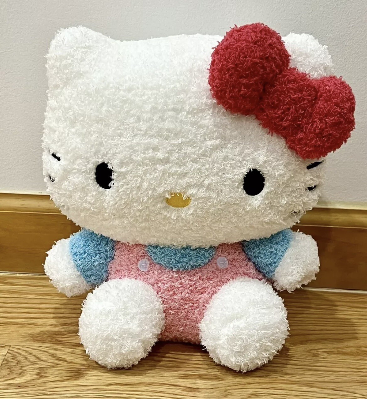Sanrio Hello Kitty Pink Blue Fluffy 11” Plush HTF Textured Stuffed Toy ...