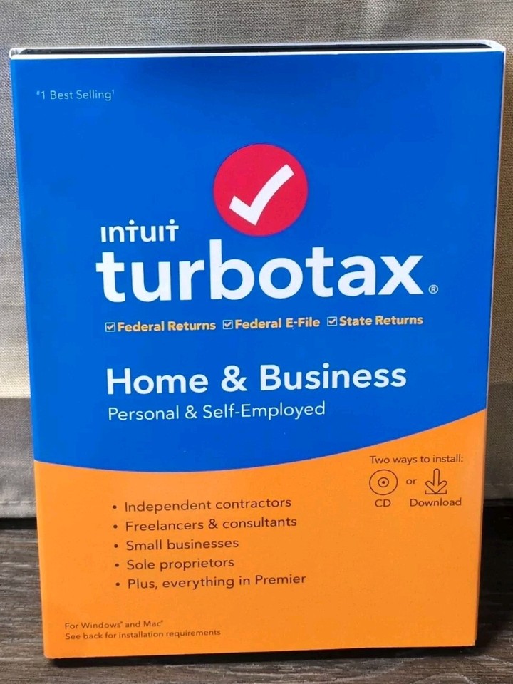 Intuit Turbo Tax 2019-Home and Business-Personal & Self-Employed Win ...