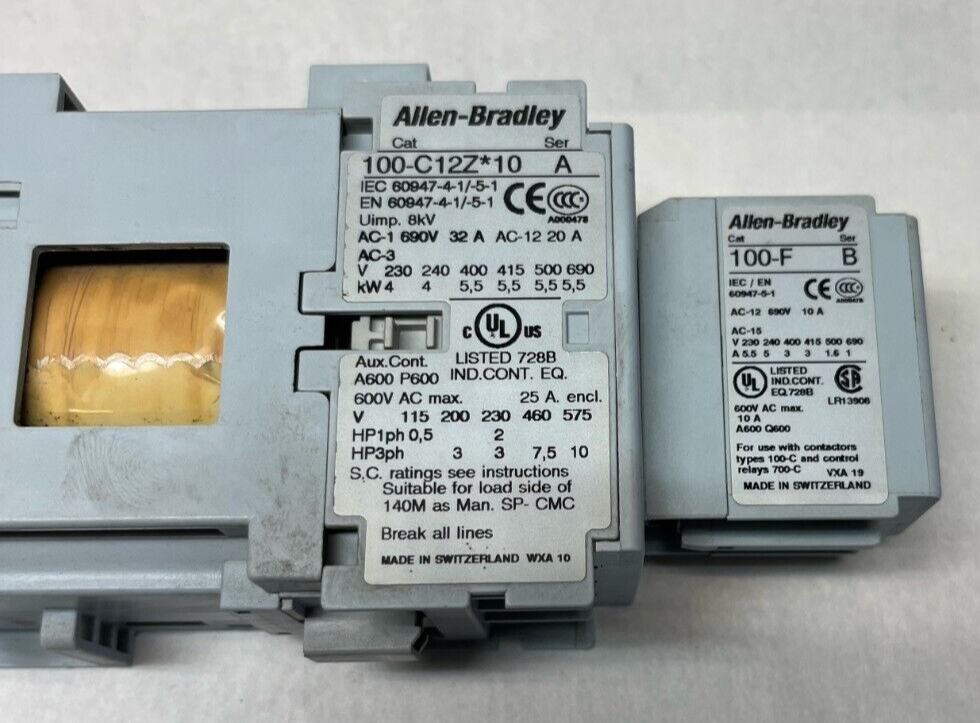 Allen-Bradley 100-C12Z*10 SER A Contactor 100-F SER B (EV2) | eBay