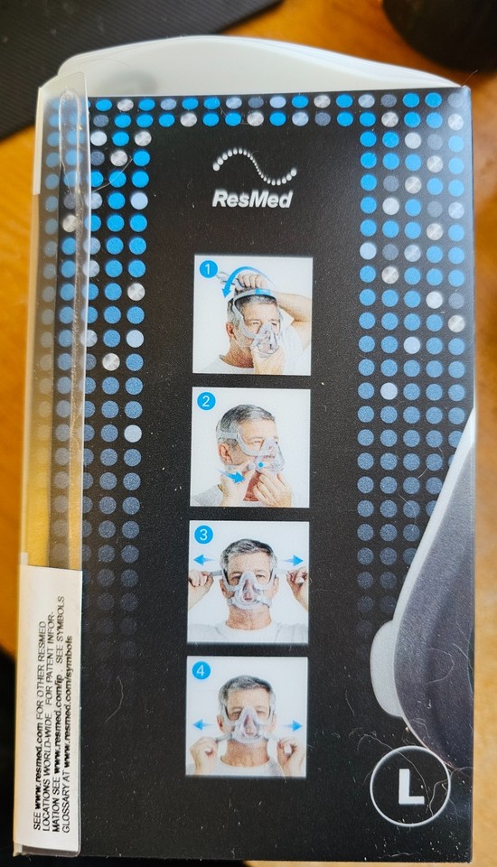 ResMed AirTouch F20 Full Face Mask with Headgear - LARGE 63002 NIB | eBay