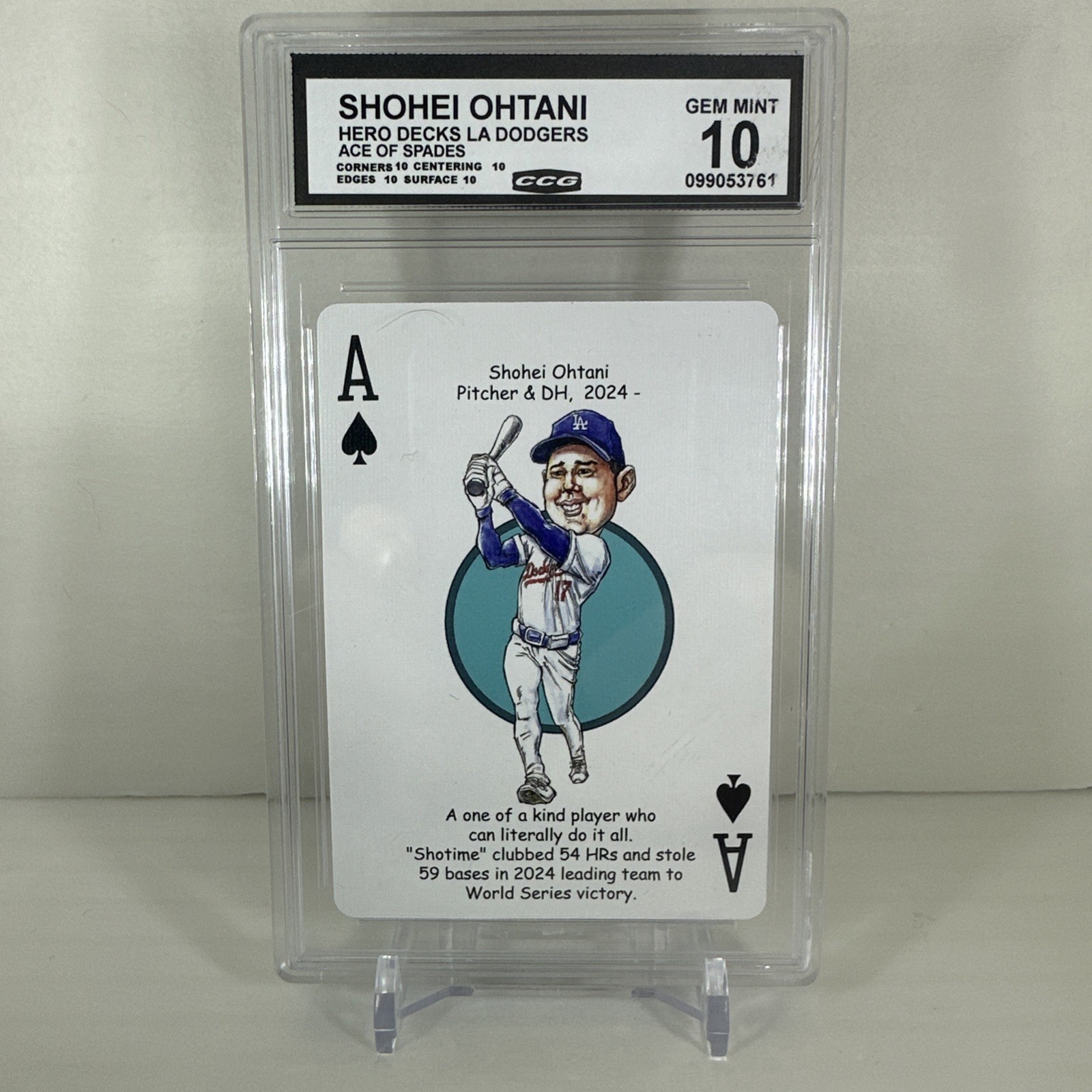 Shohei Ohtani Hero Decks Ace of Spades – GEM MINT 10 Slab – Dodgers | eBay
