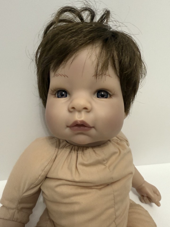 Madame Alexander Reva Weighted Baby Doll 18in Brown Hair Blue Eyes | eBay