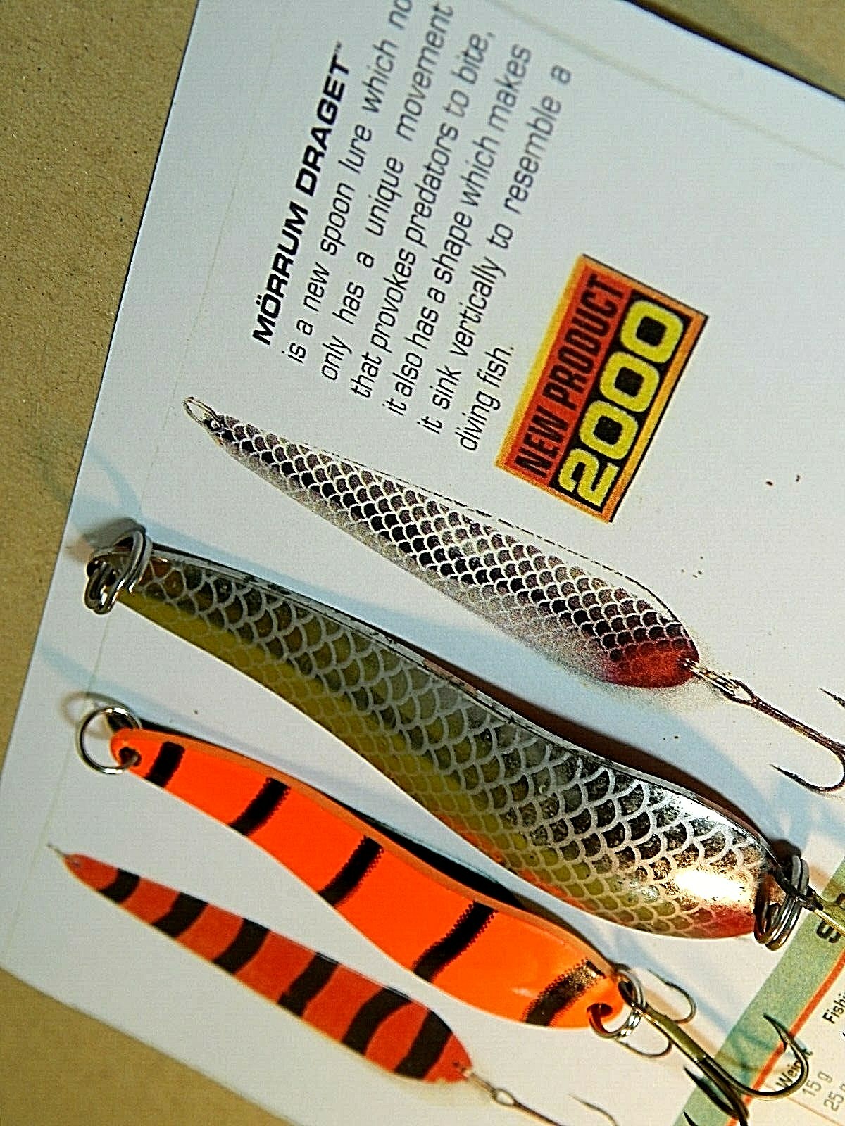 Two Y2K Millennium ABU Garcia Morrum Draget 20g/7cm&25g/9cm spoon lures ...