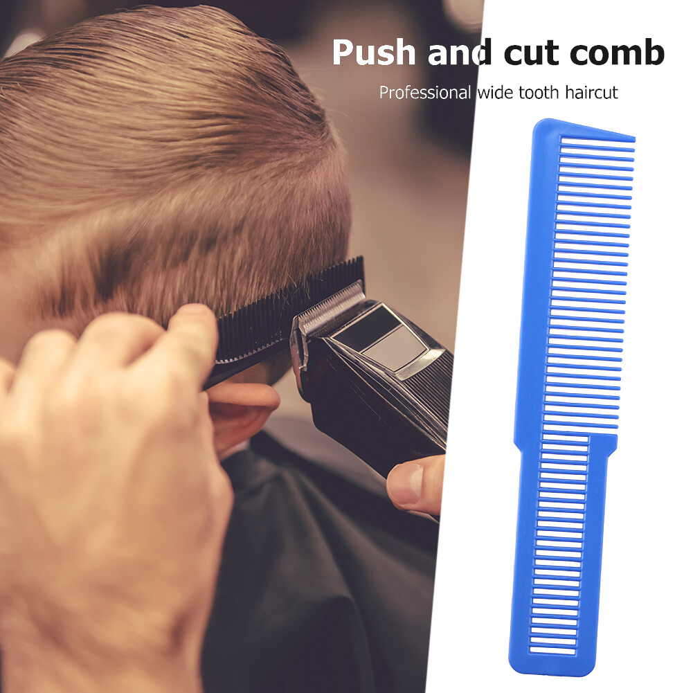 Hairdressing Carbon Anti-static Comb Wide Tooth Hair Clipper Comb (Blue ...