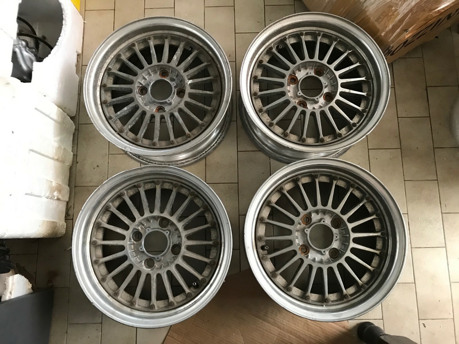 JDM WORK Ewing 2 II fins 15" rims wheels for ae86 mesh ta22 datsun ta23 ...