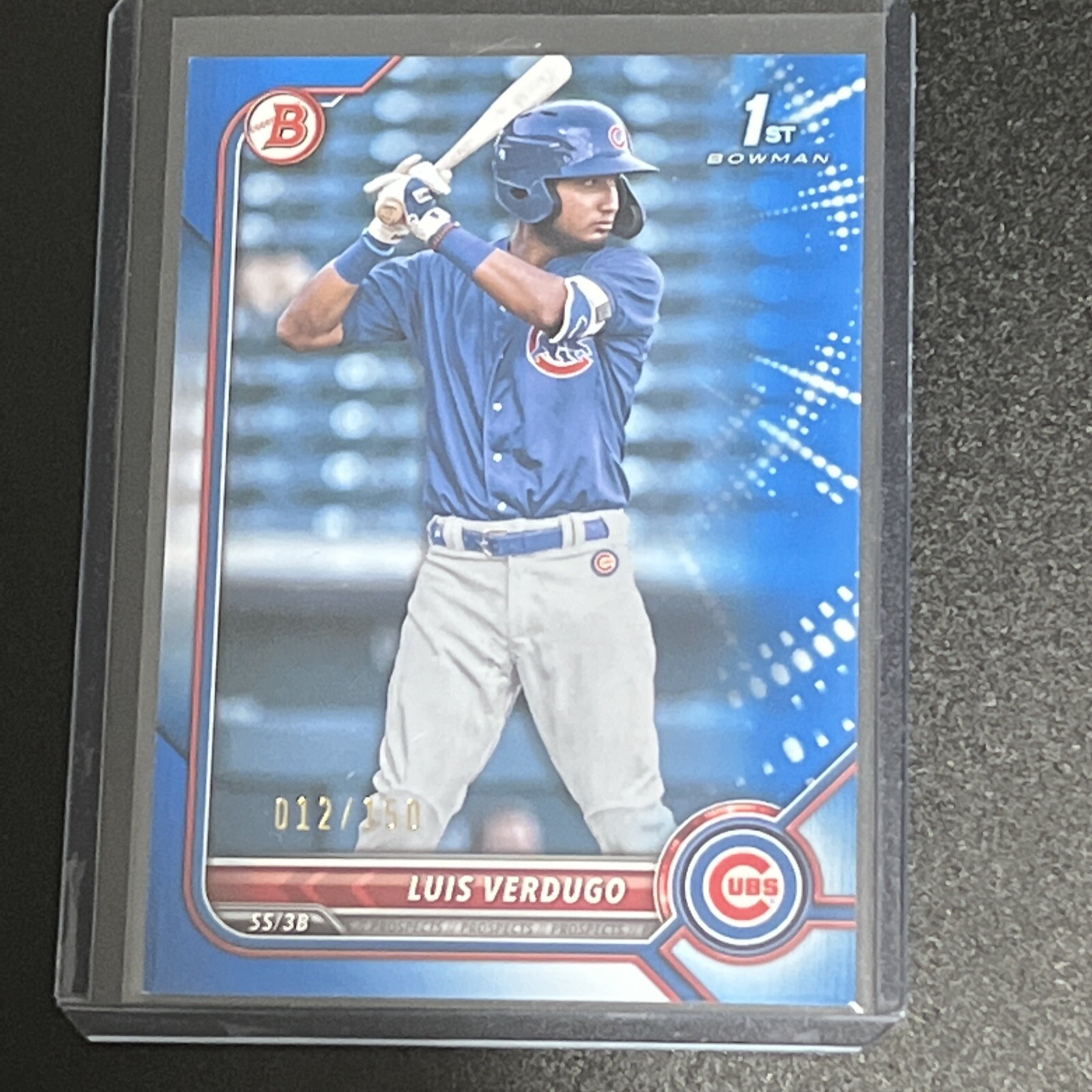 2022 BOWMAN 1st LUIS VERDUGO Blue Border PARALLEL 137/150 Cubs BP-147 ...