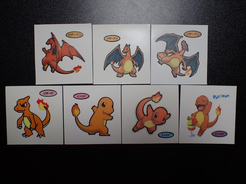 Pokemon Card Daiichi Bread Promo Sticker Charizard Evolutions x7 SET ...