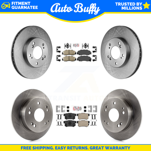 Front Rear Integrally Molded Pad Brake Rotors Kit For 97-01 Acura ...