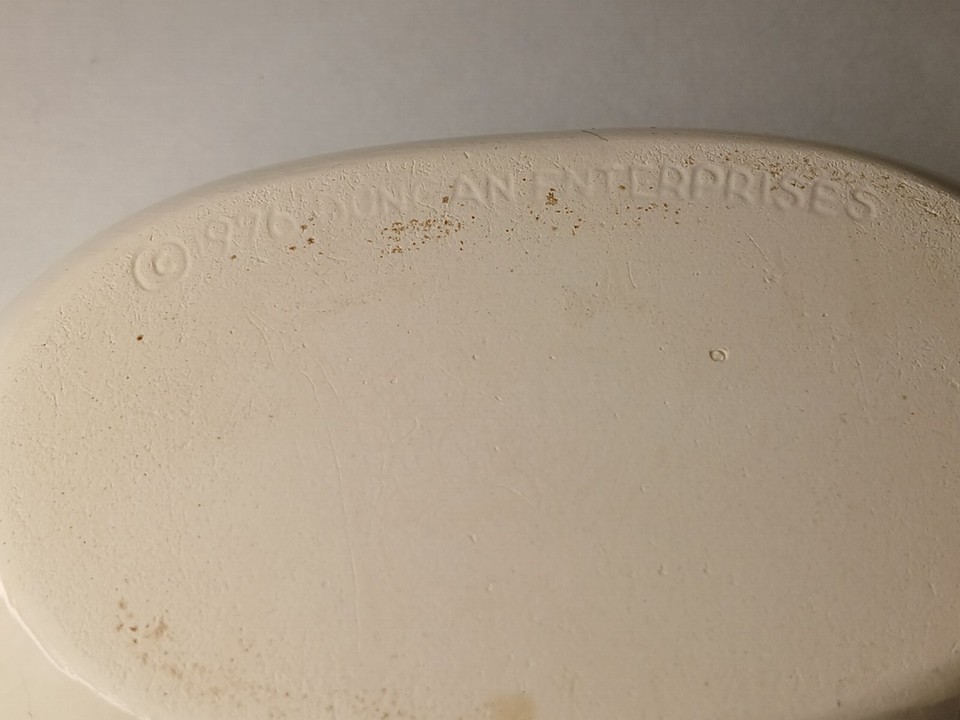 Vintage 1976 Duncan Enterprises Ceramic White with Blue Roses Lidded ...