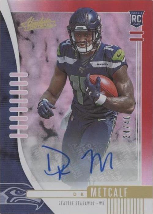 2019 Panini Absolute - Rookie DK Metcalf #114 Spectrum Red Signatures ...