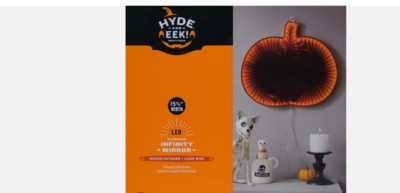 New ! 72 Bulb Counts Halloween LED Infinity Mirror Pumpkin Orange | eBay