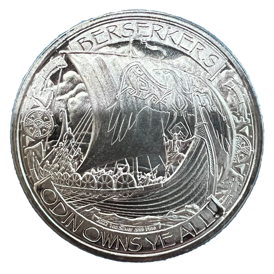 VALHALLA VIKINGS 1 oz.999 Fine Silver Round Odin Owns Ye All! in ...