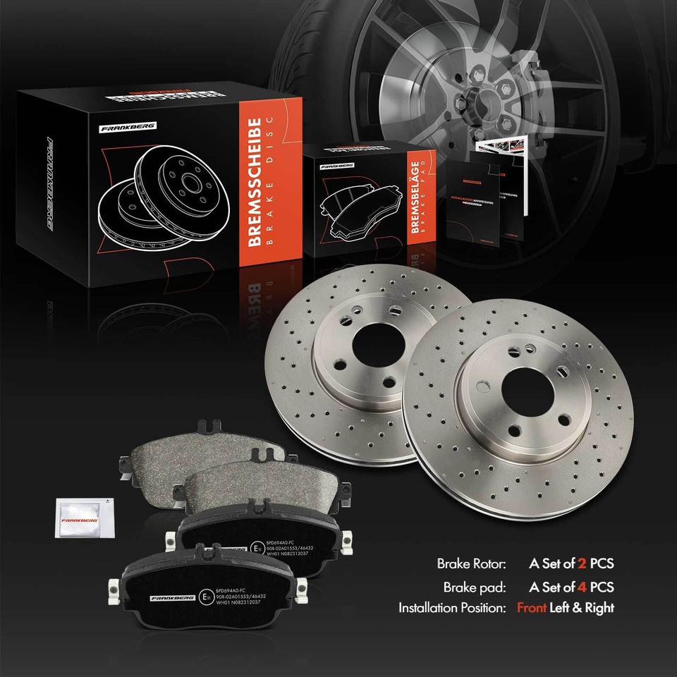 Brake Discs & Brake Pads Front 295mm for Mercedes-Benz A B GLA Class ...