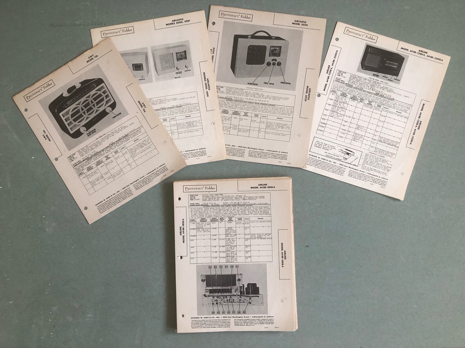 Sams Photofacts Technical Manuals Set-16 Folders 1 thru 37. (You Choose ...