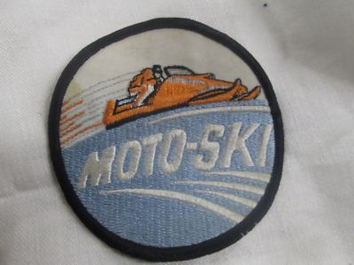VTG 1960'S MOTO-SKI SNOWMOBILE CLOTH PATCH SKI, ADV SLED PATCH 4" ROUND ORIG. | eBay