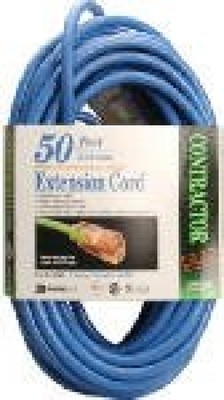 Southwire/Coleman Cable 02568-06 50-Ft. 12/3 SJTW-A Blue Extension Cord ...
