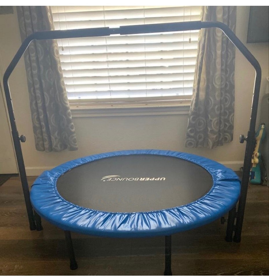 48 Inch Mini Foldable Rebounder Fitness Trampoline With Adjustable ...