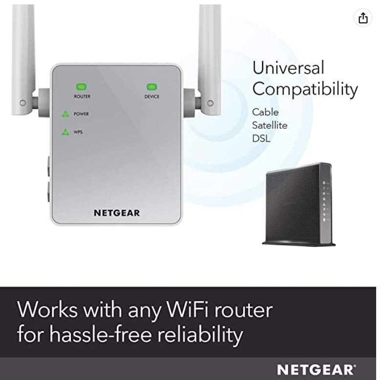 NETGEAR AC750 Wi-Fi Range Extender - EX3700-100NAS 768430818816| eBay