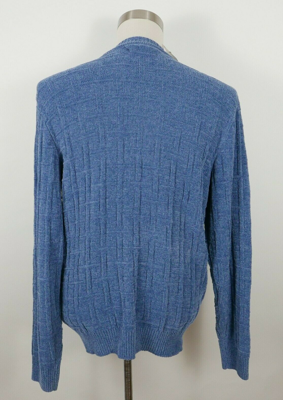 NEW Croft & Barrow Mens Soft Textured Acrylic Rayon LS Crew Neck Blue ...