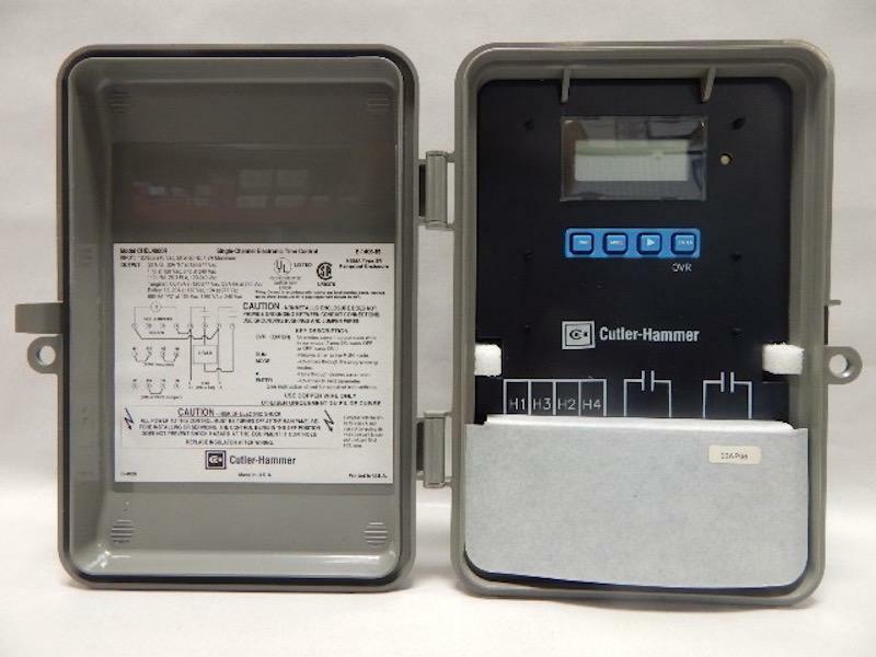 CUTLER HAMMER CHEL4000R 24 HOUR ELECTRONIC TIME CLOCK DPST 30A 120V ...