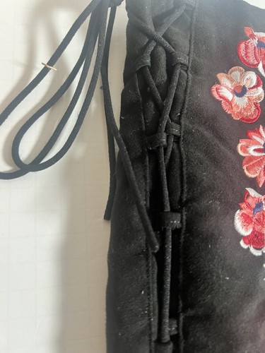 Vintage Authentic Y2K Embroidered Lace Up Grunge Goth Whimsygoth Skirt ...