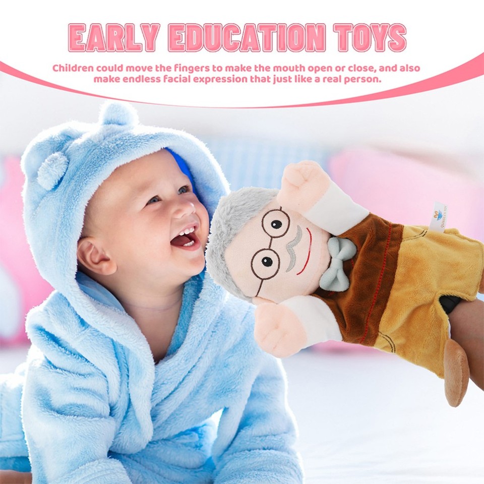 2 Pcs Funny Hand Puppet Family Puppets for Kids Storytime Toy Toys ...