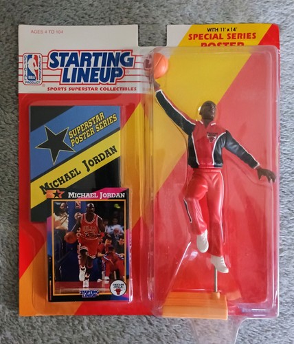 1992 Michael Jordan Starting Lineup w/Card & Poster Action Figure ...