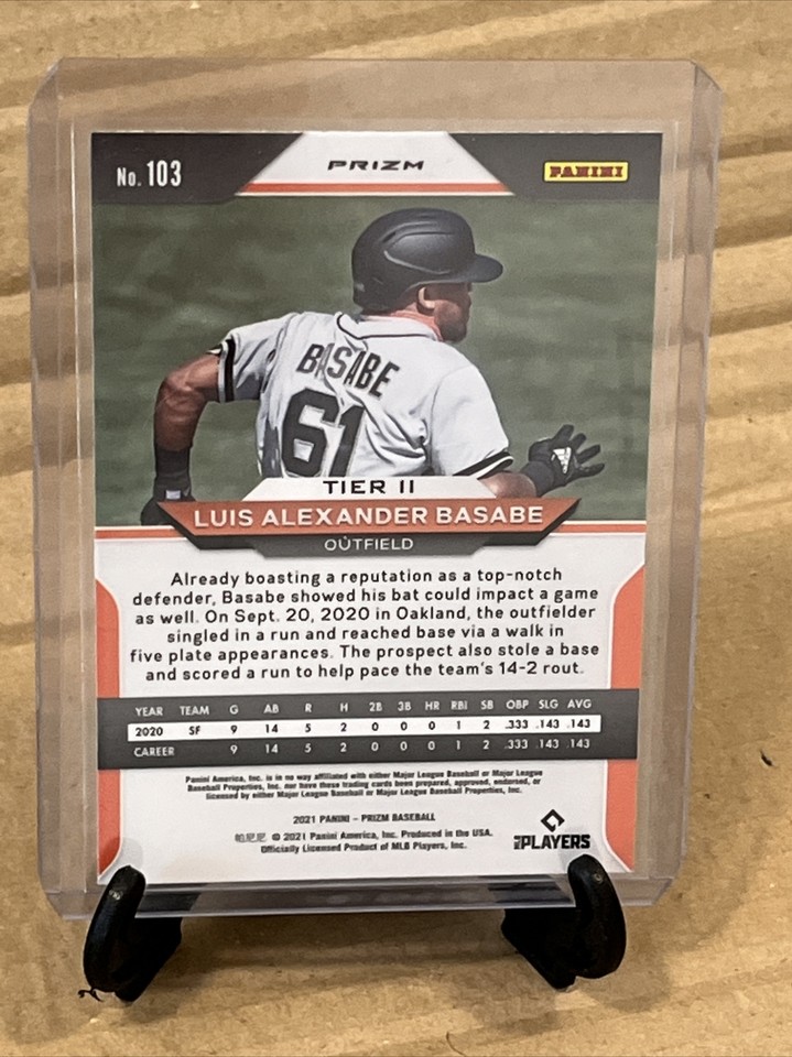 2021 panini prizm baseball Luis Alexander Basabe RC Green parallel | eBay