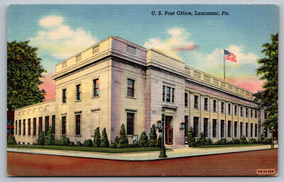 Postcard U.S. Post Office Lancaster, Pennsylvania E8 | eBay