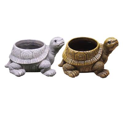 Turtle Planter Pot Artwork Tortoise Flower Pot for Farmhouse | eBay UK