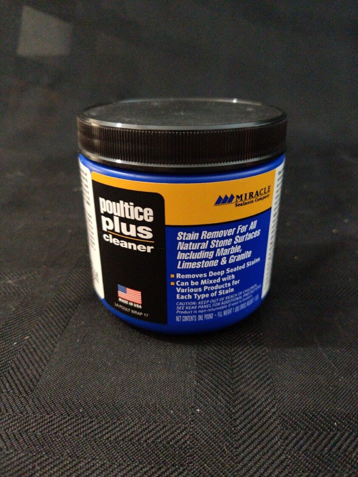 NEW MIRACLE Poultice Plus Stone Cleaner & Stain Remover 1 Lb Jar (2 ...