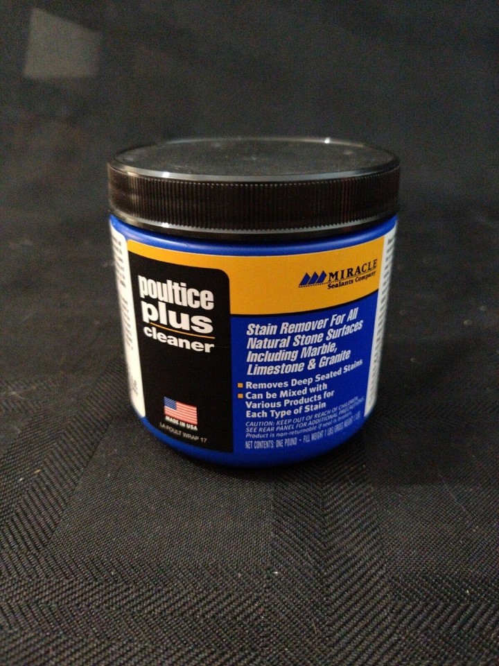 NEW MIRACLE Poultice Plus Stone Cleaner & Stain Remover 1 Lb Jar (2 ...