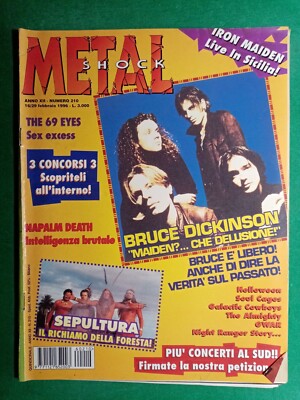 R@R@ Magazine 90s Metal Shock - Bruce Dickinson - Ref. 5843 | eBay