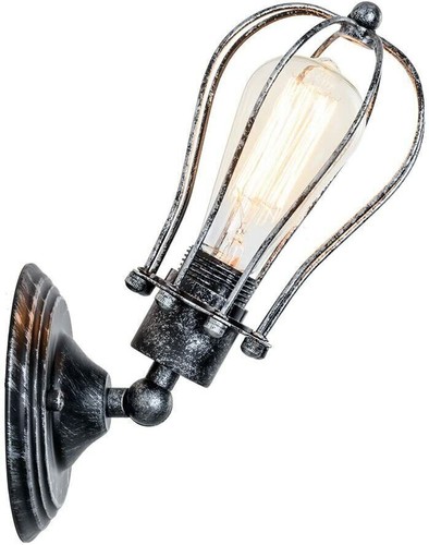 Vintage Wall Light Adjustable Fitting Sconce Lamp Cage Retro Indoor E27 ...