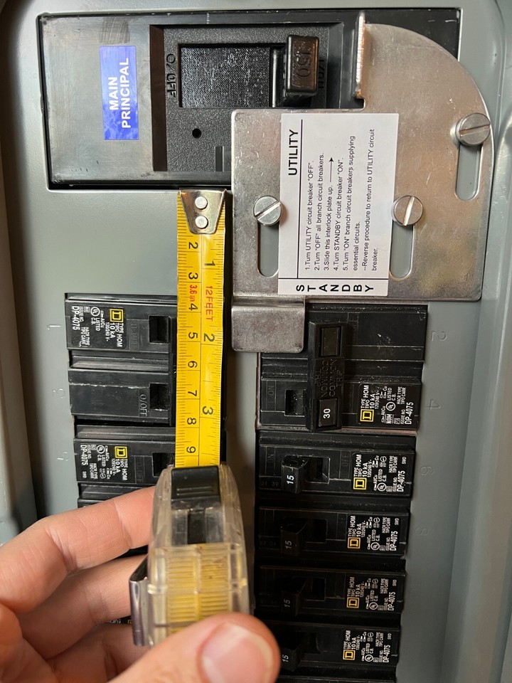 Generator interlock kit for Square D Homeline HOM 150, 200 & 225 Amp ...